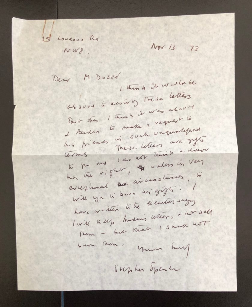 Spender, Stephen (Ed.) ~ W.H. Auden – A Tribute : Signed By The Author ...