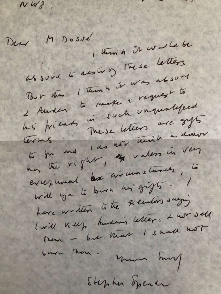 Spender, Stephen (Ed.) ~ W.H. Auden – A Tribute : Signed By The Author ...