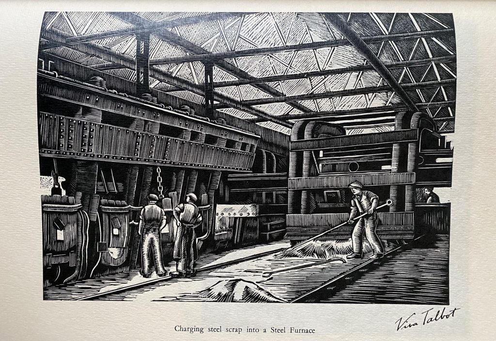 Talbot, Viva ~ Steel Making : Woodcuts By Viva Talbot